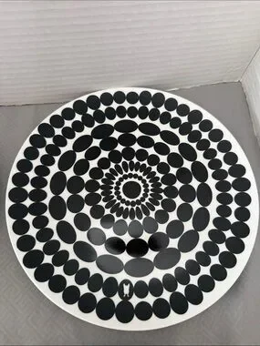 French Bull | Dining | French Bull Set Of 4 Melamine Black White Round ...